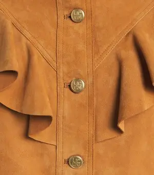 Ulla Johnson Ruffled Matilde Suede Jacket