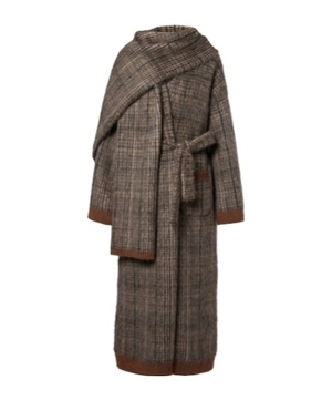 Brunello Cucinelli Checked Mohair And Wool-blend Wrap Coat