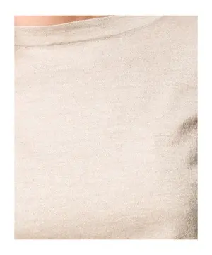 Brunello Cucinelli Short-sleeved Crewneck Knitted T-shirt - Desert-colored