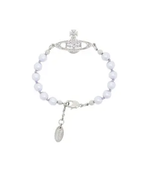 VIVIENNE WESTWOOD Mini Bas Relief Bracelet - White