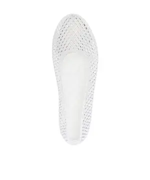 ANCIENT GREEK SANDALS Iro Jelly Ballerina Flats - White