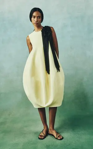 PEPA POMBO Felice Midi Dress - Yellow