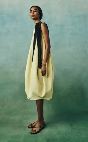 PEPA POMBO Felice Midi Dress - Yellow
