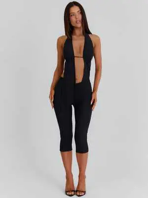 OUTCAST Abby Capri Jumpsuit - Black