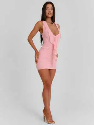 OUTCAST Iyana Mini Dress With Diamanté Detailing