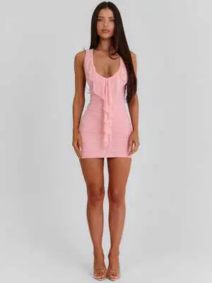 OUTCAST Iyana Mini Dress With Diamanté Detailing