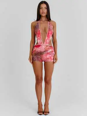 OUTCAST Romey Playsuit In Ella Print