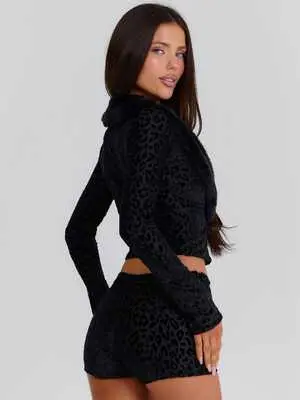 OUTCAST Karissa Shorts Black Leopard