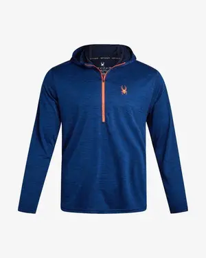 SPYDER Textured Knit Half Zip Pullover - Blue