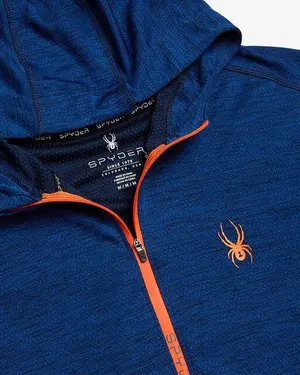 SPYDER Textured Knit Half Zip Pullover - Blue