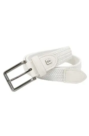 IZOD Golf Woven Stretch Belt - White