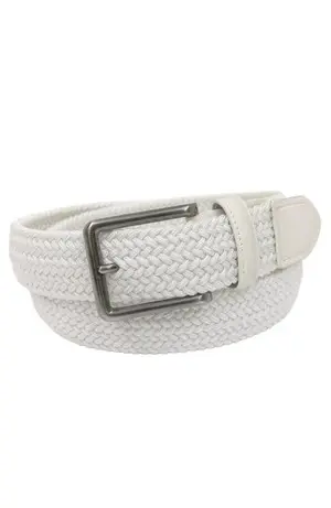 IZOD Golf Woven Stretch Belt - White