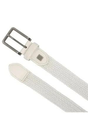 IZOD Golf Woven Stretch Belt - White