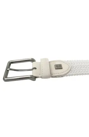 IZOD Golf Woven Stretch Belt - White