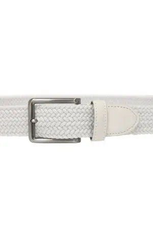 IZOD Golf Woven Stretch Belt - White