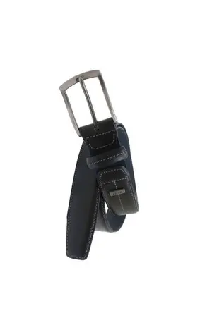 IZOD Elastic Power Stretch Leather Belt - Black