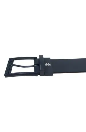 IZOD Golf Reversible Embossed Leather Belt - Navy/cognac