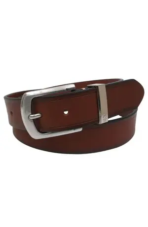 IZOD Leather Jean Belt With Metal Keeper