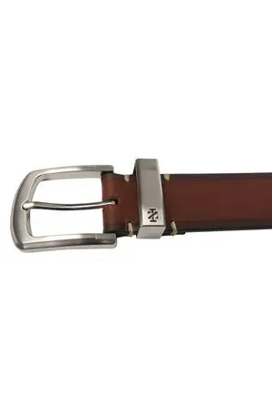 IZOD Leather Jean Belt With Metal Keeper