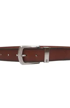 IZOD Leather Jean Belt With Metal Keeper