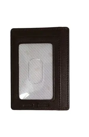 IZOD Genuine Leather Id Wallet With Epoxy Logo