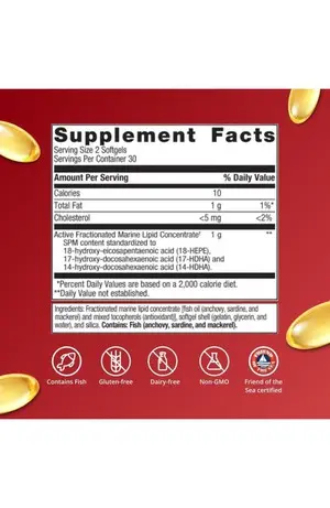 METAGENICS Spm Active Pro-resolving Marine Oil Supplement Softgels 60 Softgels