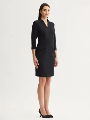 Misook V Neck Luxestretch Sheath Dress