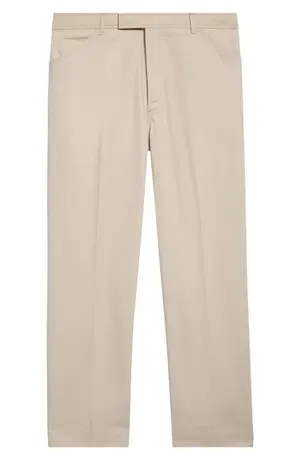 Thom Browne Tapered Cotton Chino Pants - Beige