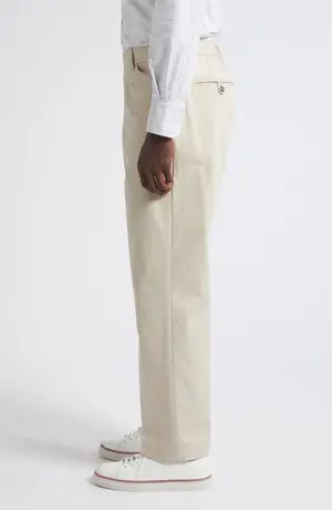 Thom Browne Tapered Cotton Chino Pants - Beige
