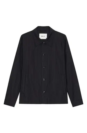 Nn07 Zander Pinstripe Shirt Jacket