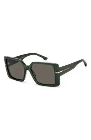 Victoria Beckham Vb 1023/s 57mm Square Sunglasses - Khaki/green