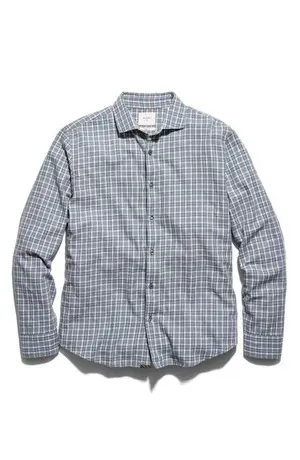 Billy Reid Hutcheson Plaid Cotton Twill Sport Shirt - Blue Multi