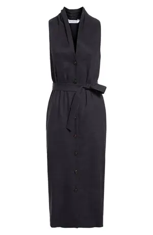 Max Mara Navetta Linen And Silk Midi Dress