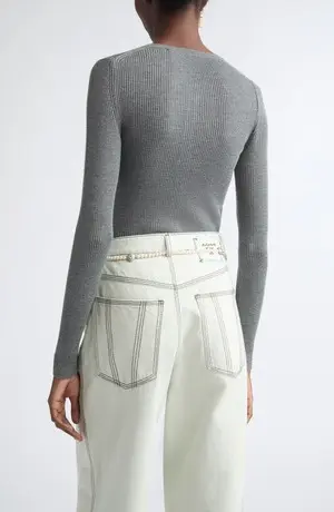NACKIYE Insider Merino Wool & Silk Knit Top