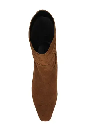 FAVORITE DAUGHTER Addison Croc Embossed Bootie - Saddle