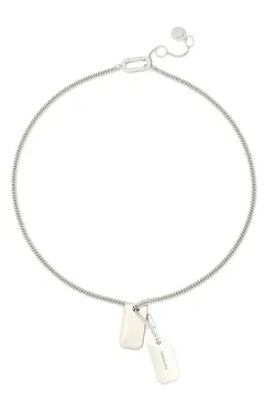 ALLSAINTS Dog Tag Pendant Necklace