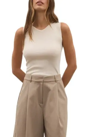 BAYSE Elena Bateau Neck Top - Ivory