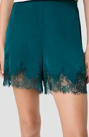 French Connection Ennis Satin Lace Shorts