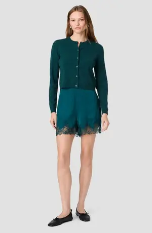 French Connection Ennis Satin Lace Shorts