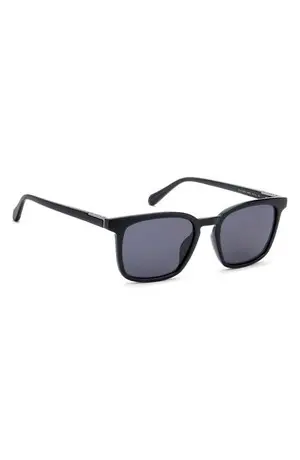 Fossil 53mm Panthos Square Sunglasses - Black/grey