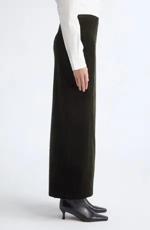 JIL SANDER Stretch Velveteen Pencil Skirt