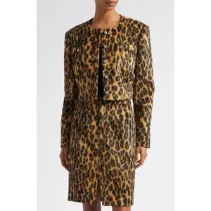 TOCCIN Aivana Faux Fur Cropped Jacket