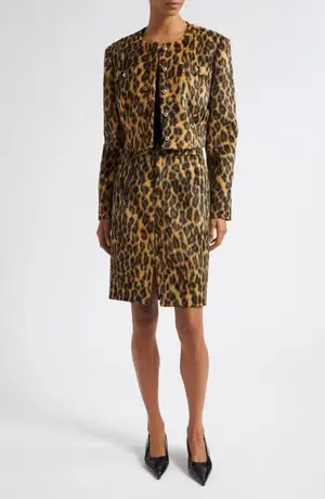 TOCCIN Aivana Faux Fur Cropped Jacket