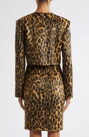 TOCCIN Aivana Faux Fur Cropped Jacket