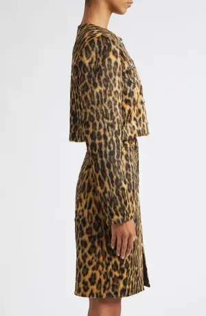 TOCCIN Aivana Faux Fur Cropped Jacket