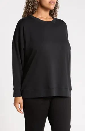 Eileen Fisher Long Crewneck Sweatshirt