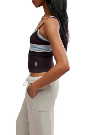 Free People All Clear Rib Tank - Chocolate Combo