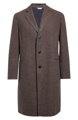 Boglioli Houndstooth Check Wool - Brown