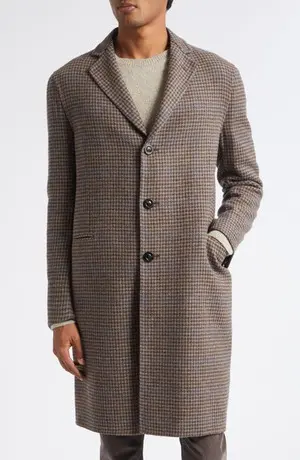 Boglioli Houndstooth Check Wool - Brown