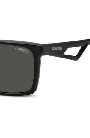 Carrera Eyewear Carduc 57mm Rectangular Sunglasses - Black/grey